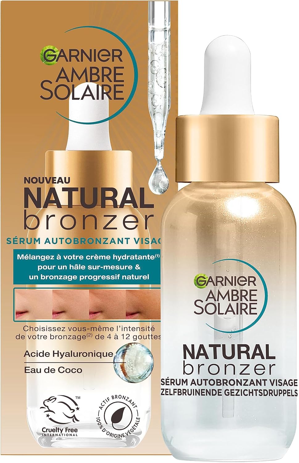 Garnier Ambre Solaire - Sérum Autobronzant Visage Hydratant - Hâle ...