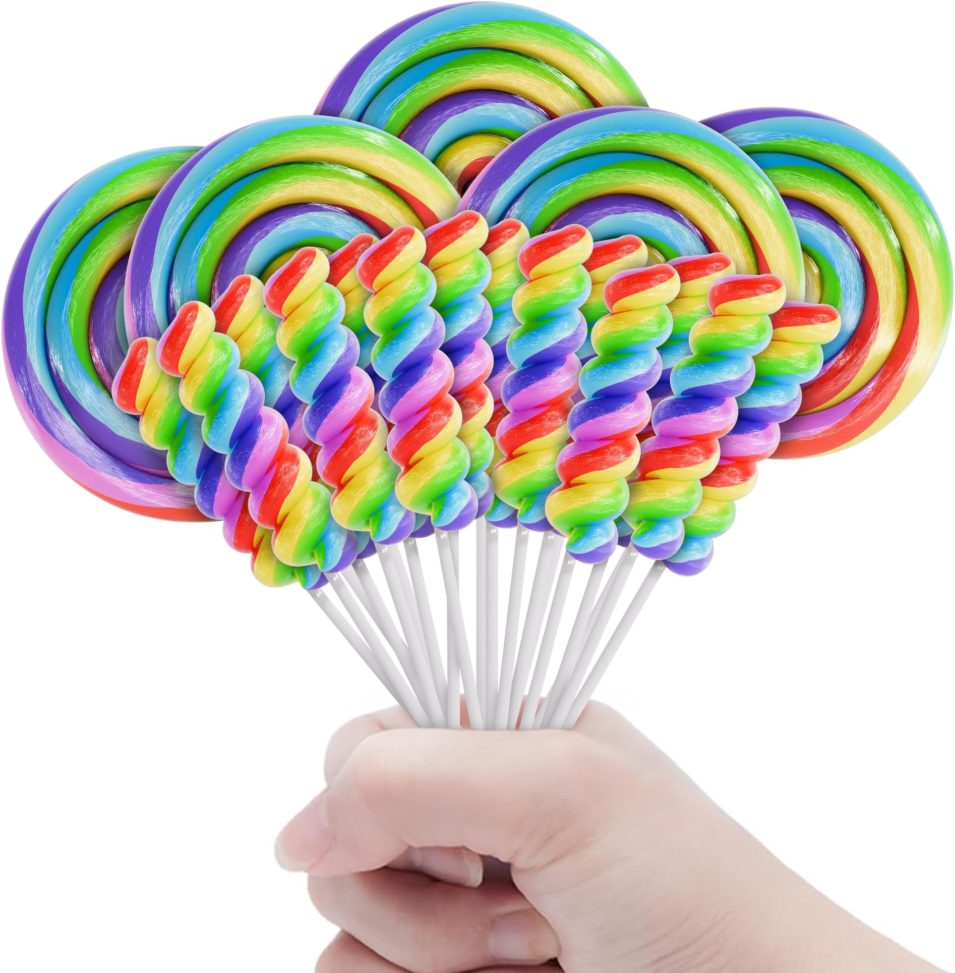Amazon.com: Large Swirl Lollipops Individually Wrapped & Round ...