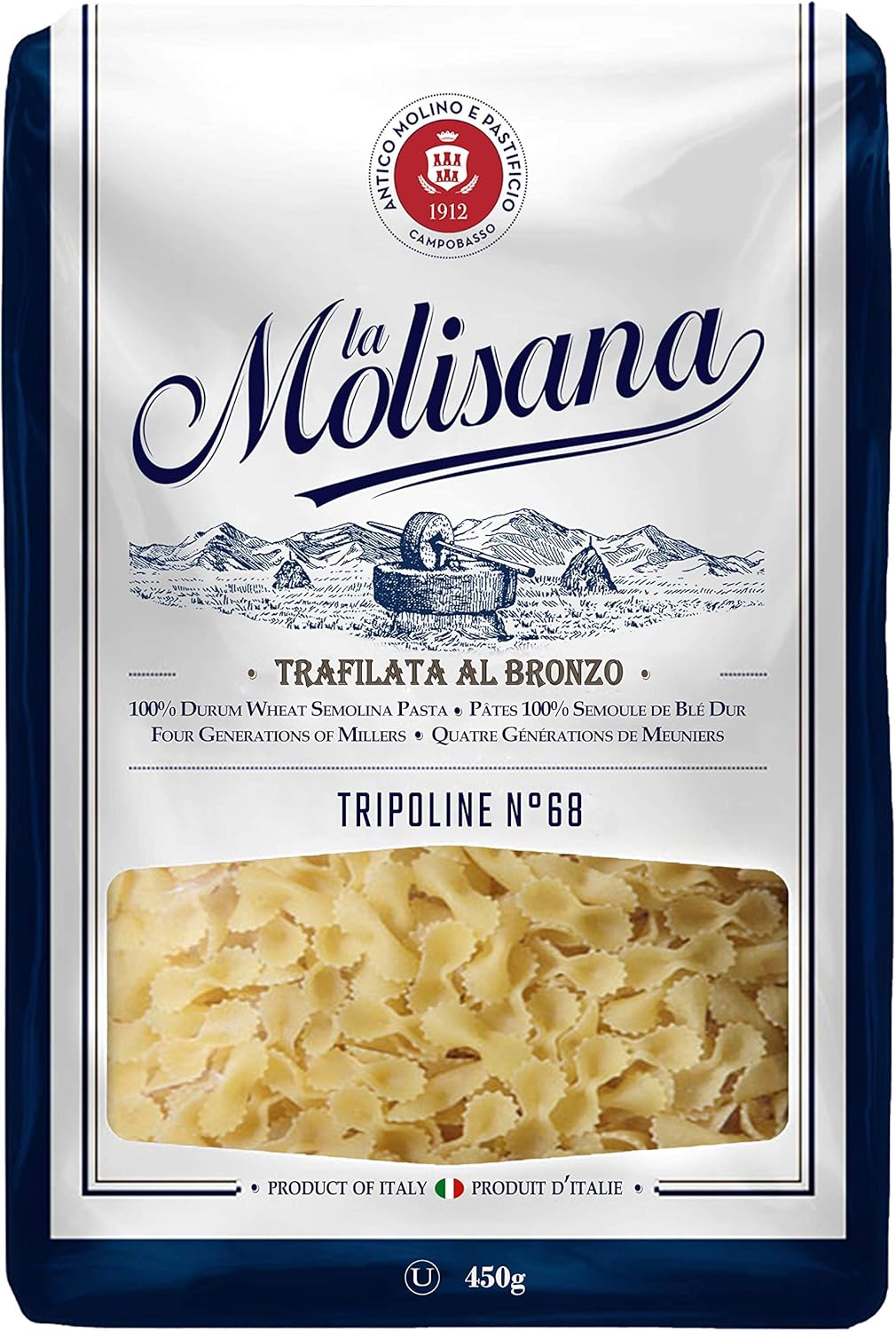 La Molisana Tripoline N.68, 450g : Amazon.ca: Grocery & Gourmet Food