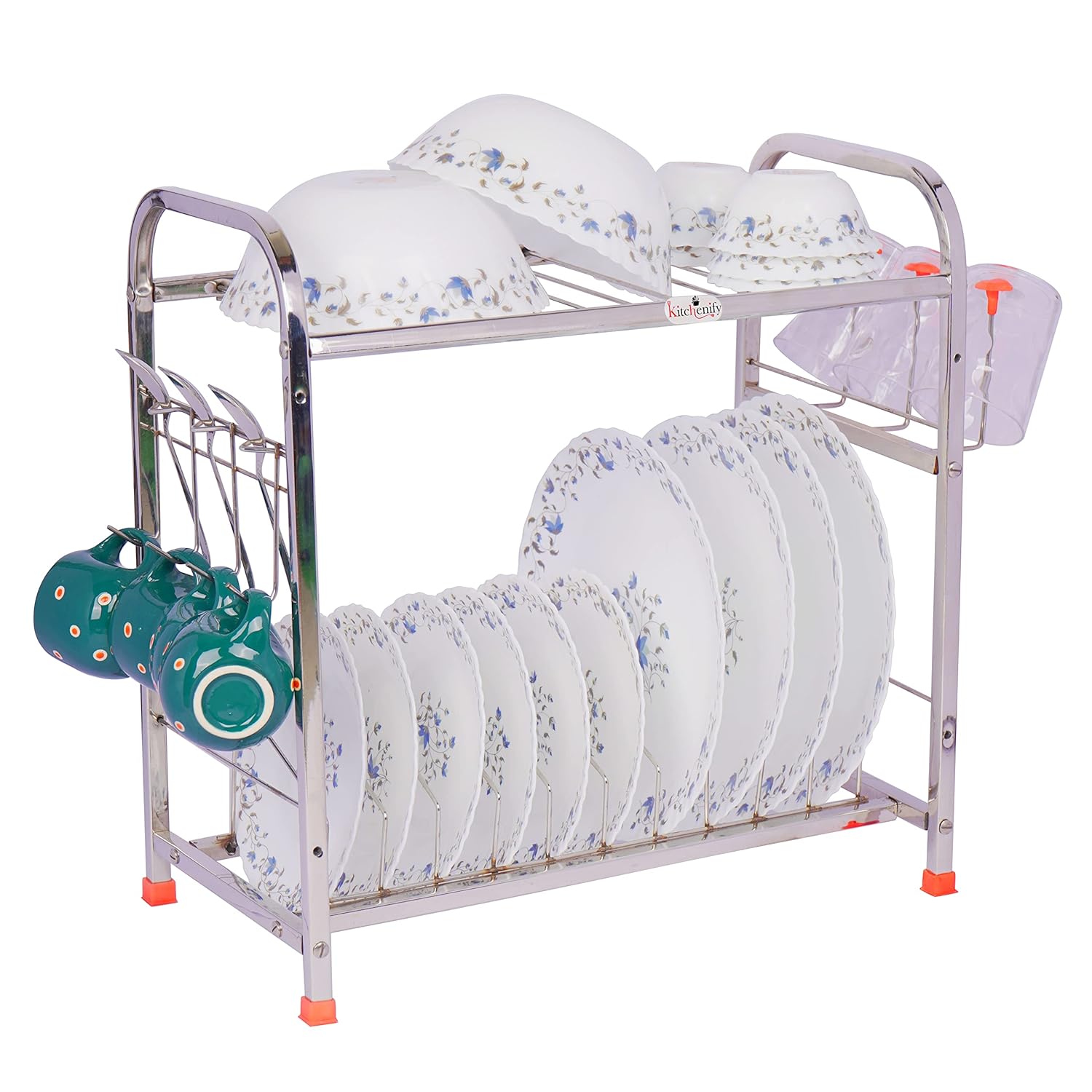 KITCHENIFY Stainless Steel Plates Stand Holder Stand Modular Kitchen ...