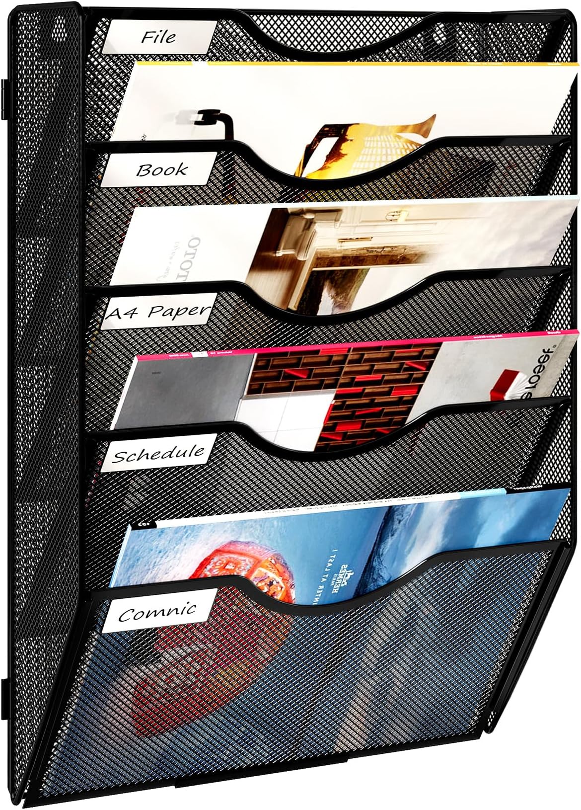 Solinxe Porte-documents mural à 6 niveaux à suspendre pour dossiers ...