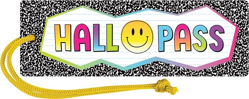Hall Passes | Amazon.com | Office & School Supplies - Education & Crafts