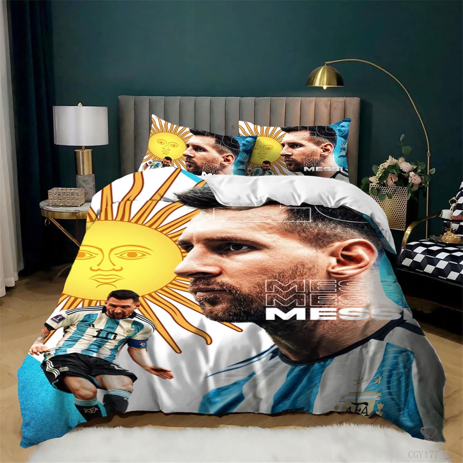 Amazon.com: LUCIHZ Boys Lionel Messi Bedding Set 3 Pieces Miami CF ...