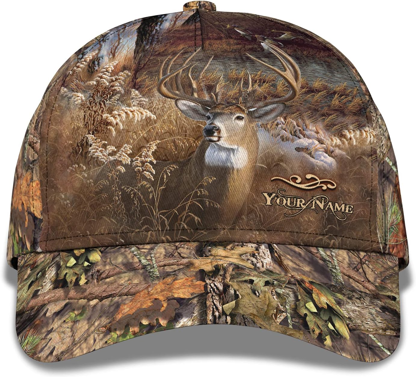 Customizable Buck Hunting Hat for Men Guys Boys 3D Print Camo Deer ...