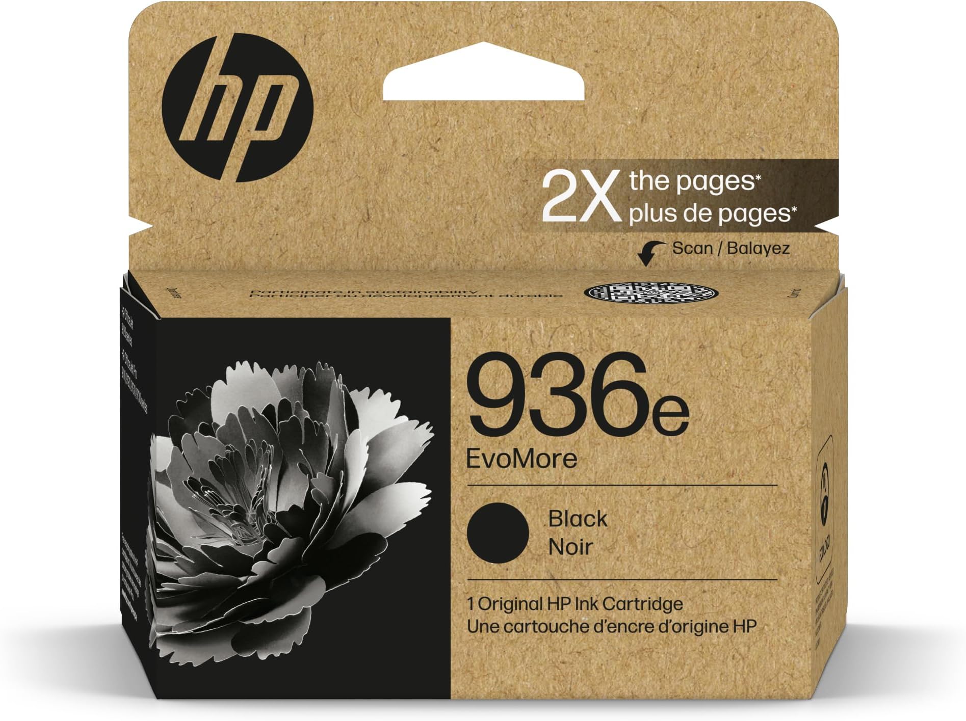 Amazon.com: HP 936e EvoMore Black Ink Cartridge | Works OfficeJet 9120 ...