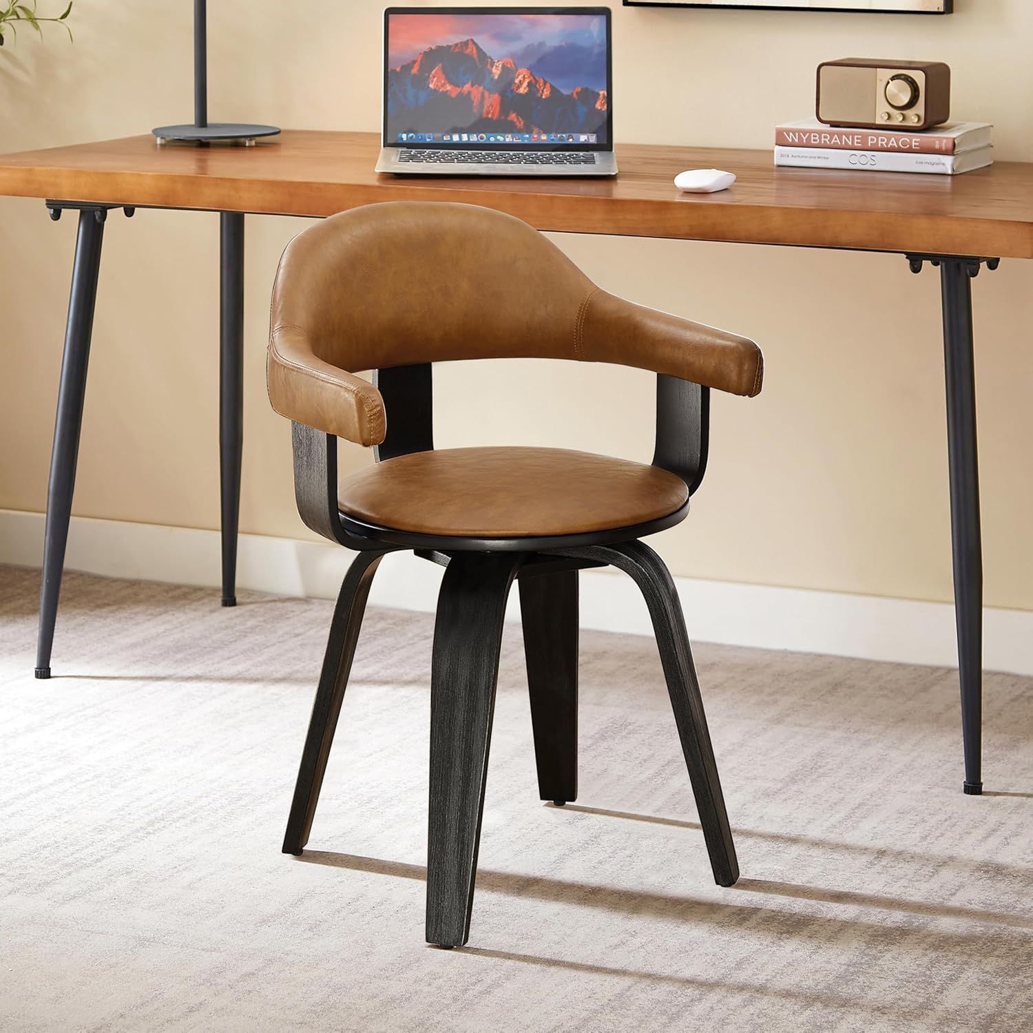Art Leon Desk Chair No Wheels, Mid Century Modern Australia | Ubuy