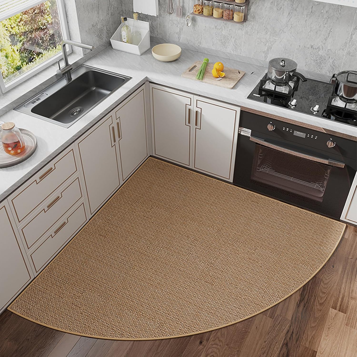 Amazon.com: BANEBOR Non-Slip Corner Kitchen Rug - Super Absorbent ...