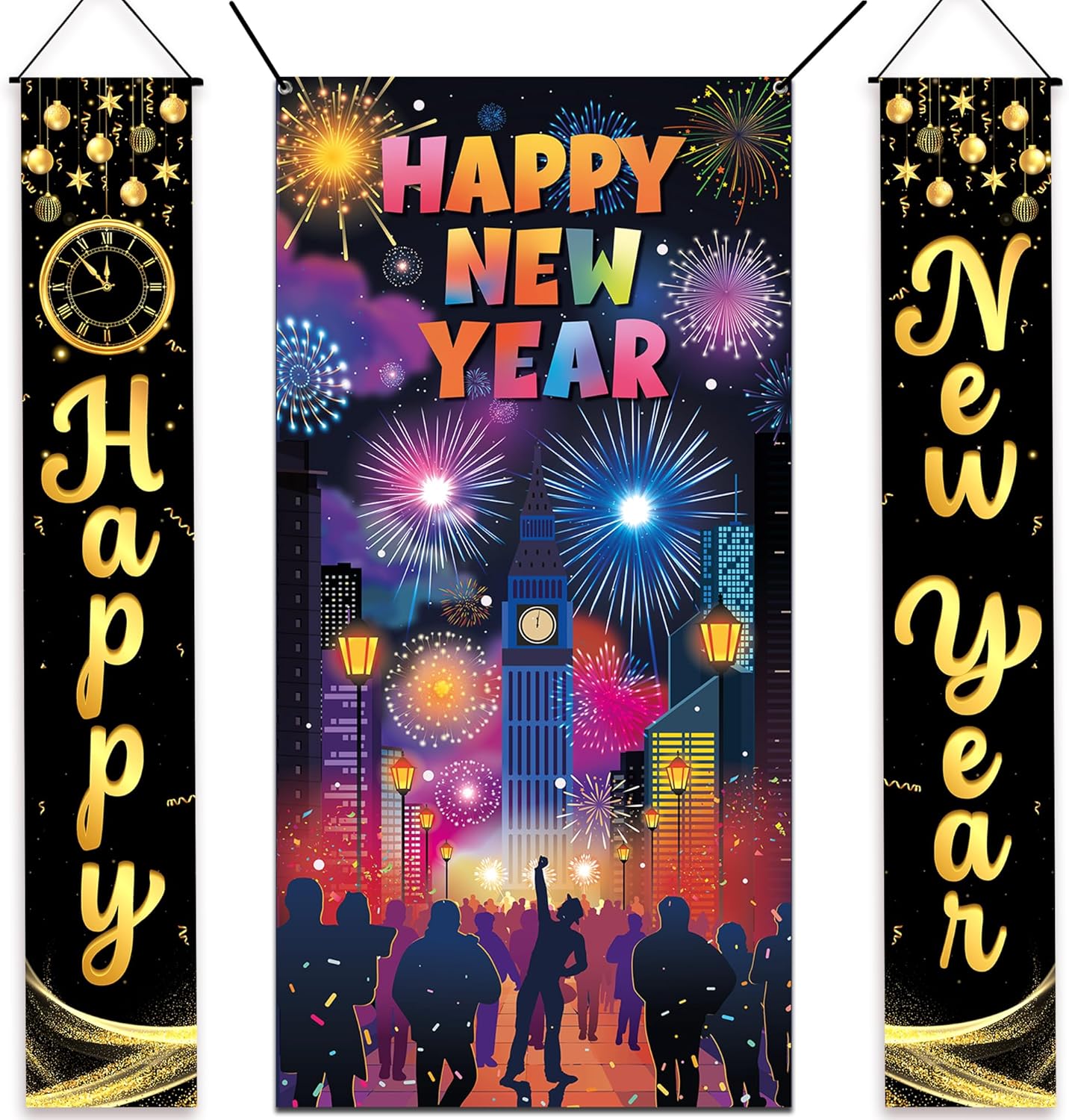 Amazon.com: KatchOn, Happy New Year Door Banner - 72x12 Inch | Happy ...