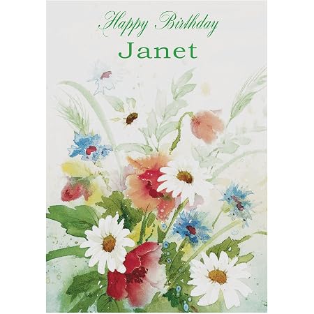 Janet Birthday Card : Amazon.co.uk: Stationery & Office Supplies