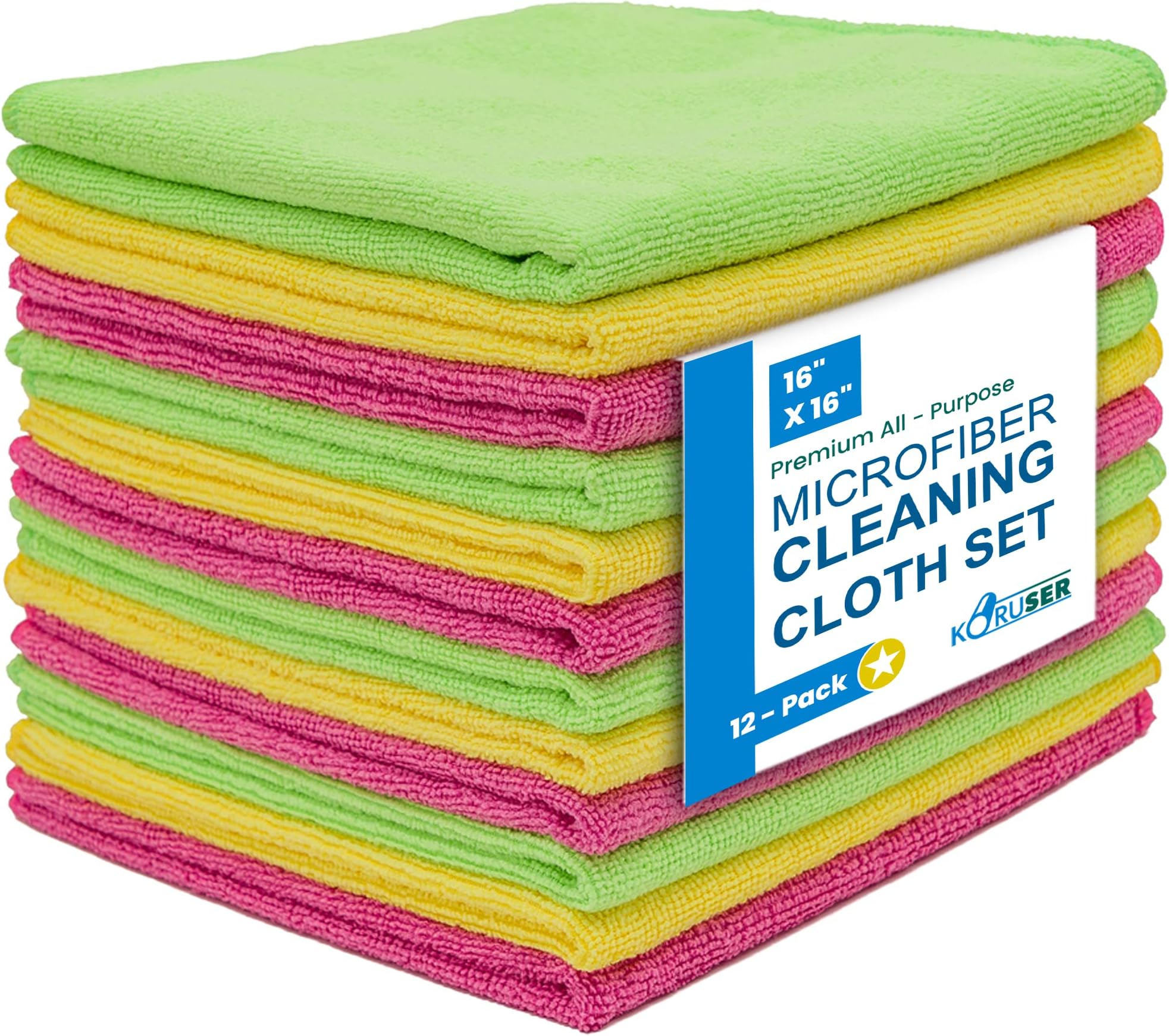 Amazon.com: POLYTE Microfiber Cleaning Cloth Ultrasonic Cut Edgeless ...