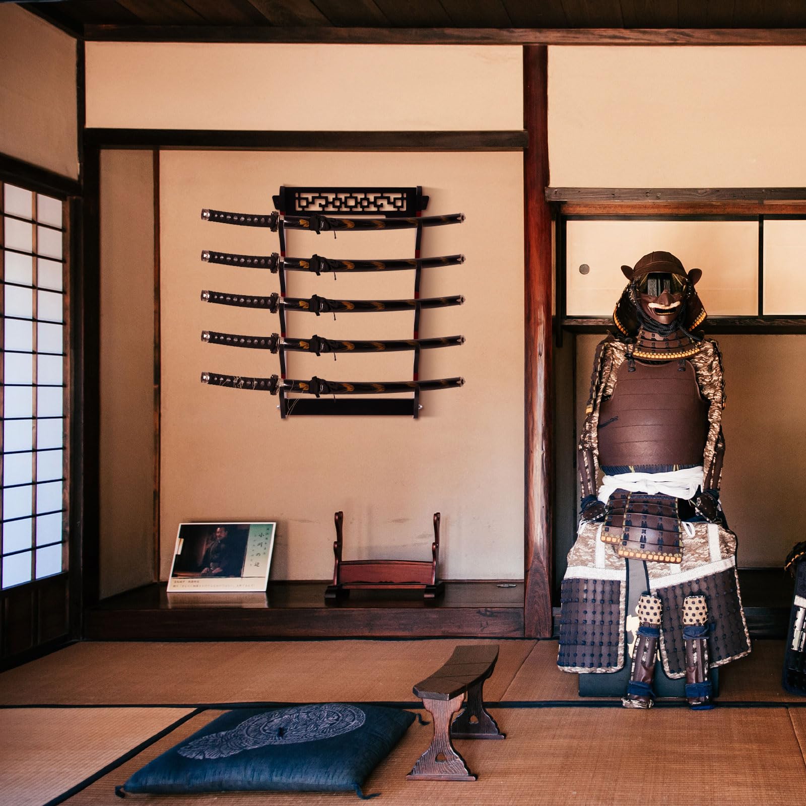 Snapklik.com : Barydat Katana Sword Holder Stand Wall Mount Katana ...