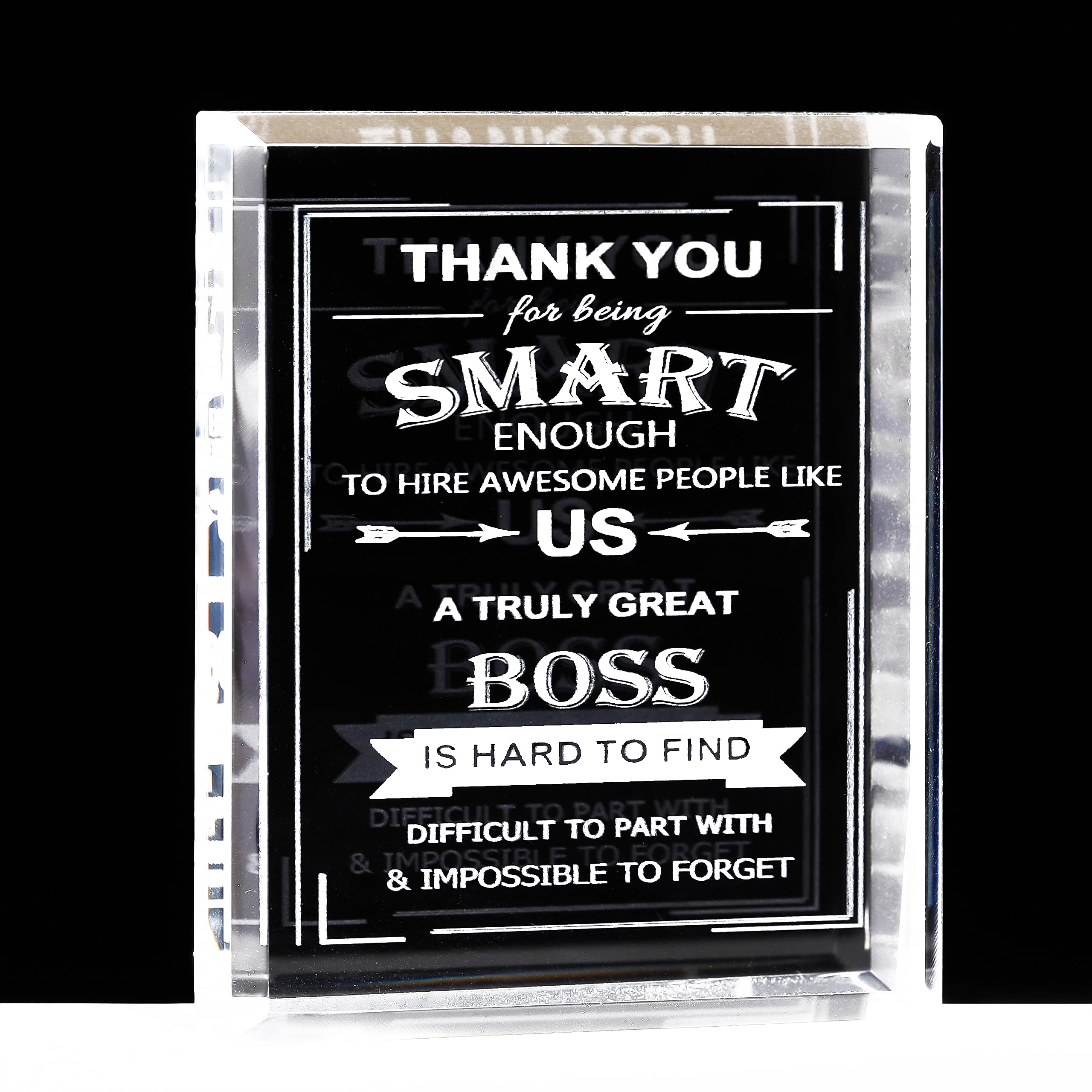 Amazon.com: Gifts for Boss Crystal Boss Gifts for Women Men Best Boss ...