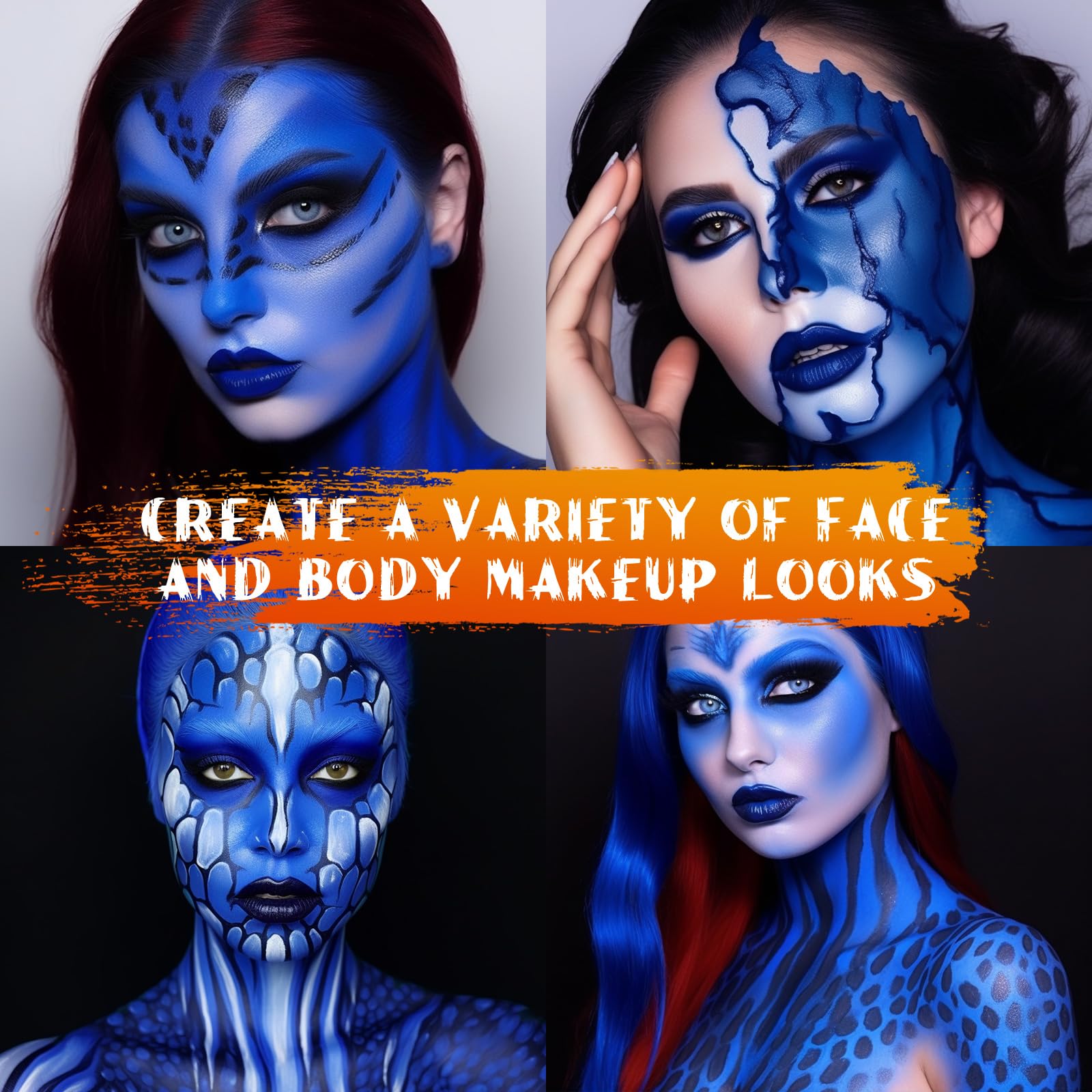 Snapklik.com : Blue Face Body Paint Stick Dark Blue Eye Black Sticks ...