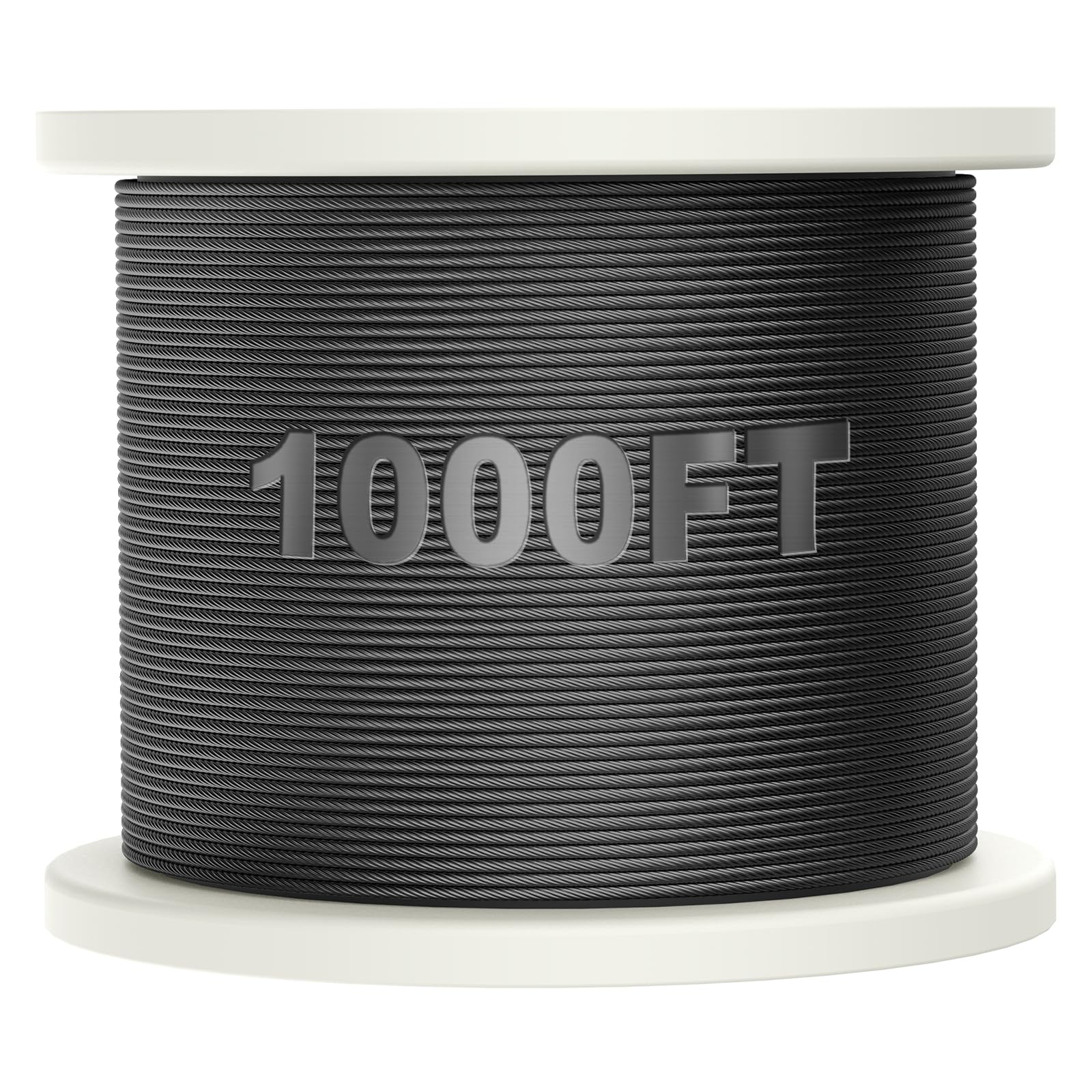 Snapklik.com : BLIKA 1000FT 1/8 Black Deck Railing Cable, T316 ...