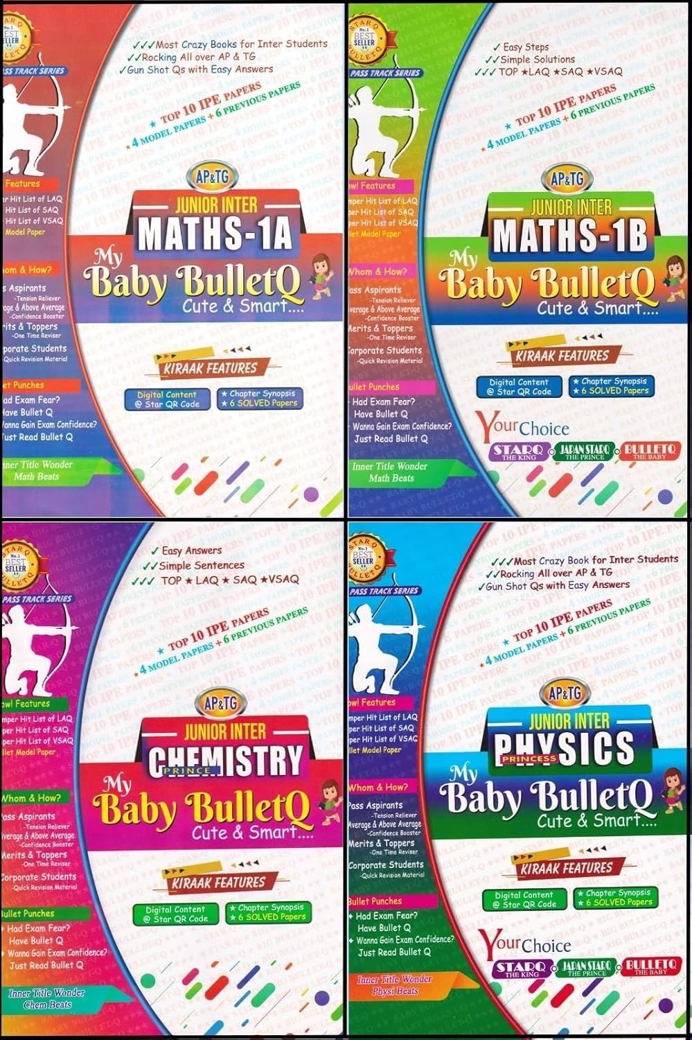 Buy AP & TG My Baby Bullet Q Intermediate 1st Year MPC | 4 Books Set (Mathematics 1A & 1B ...