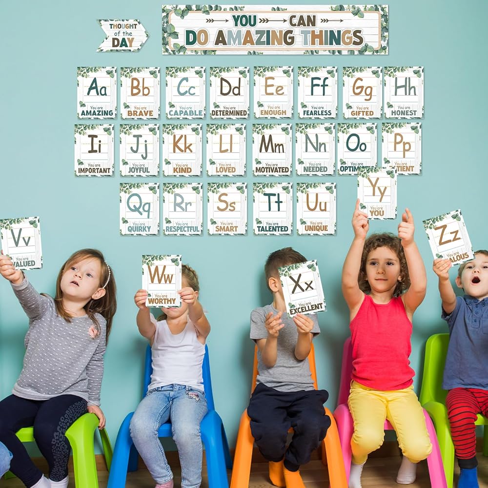 gisgfim Greenery Eucalyptus Alphabet Affirmations Kosovo | Ubuy