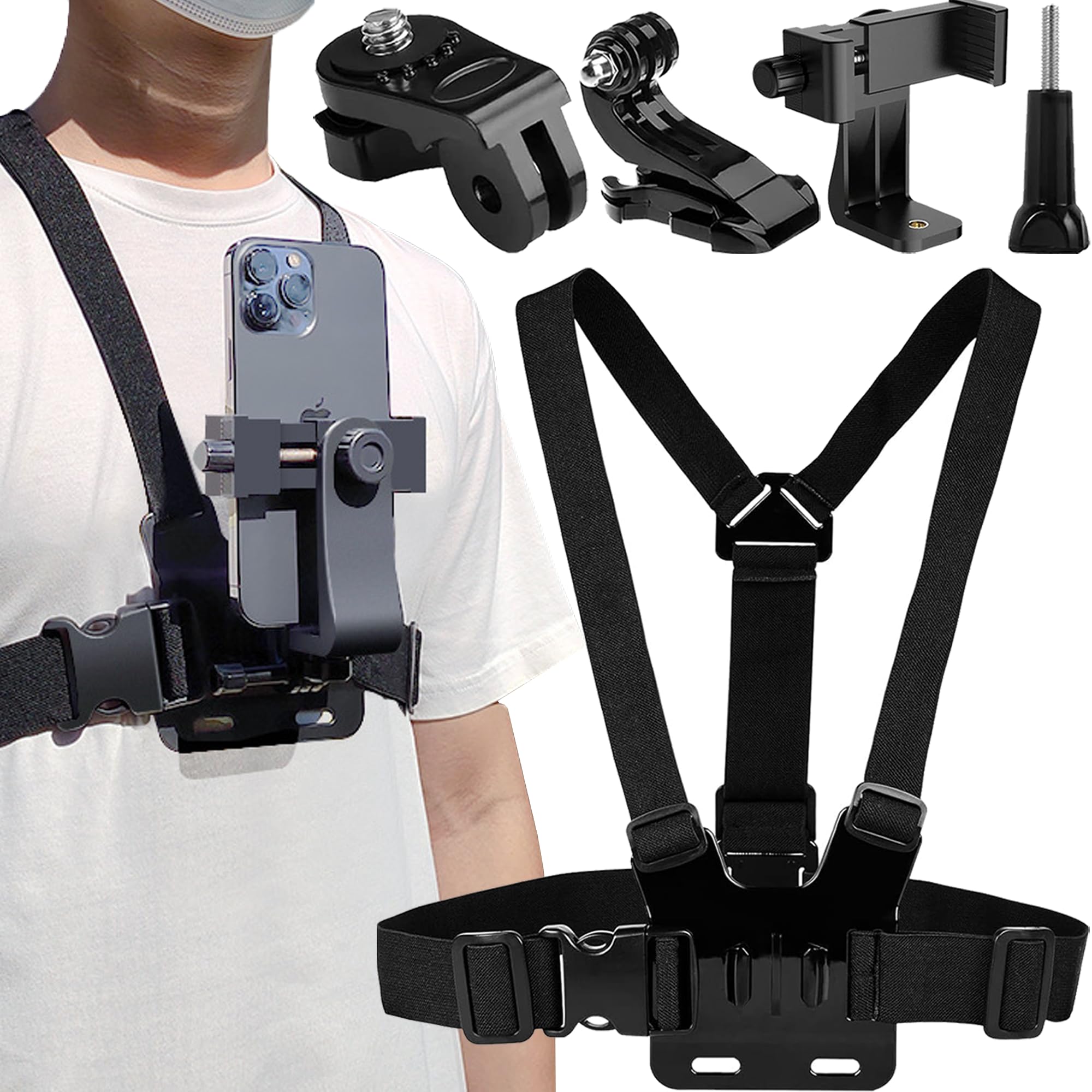 SUQ Multi-function Mobile Phone Chest Mount Harness Strap Holder,Phone ...