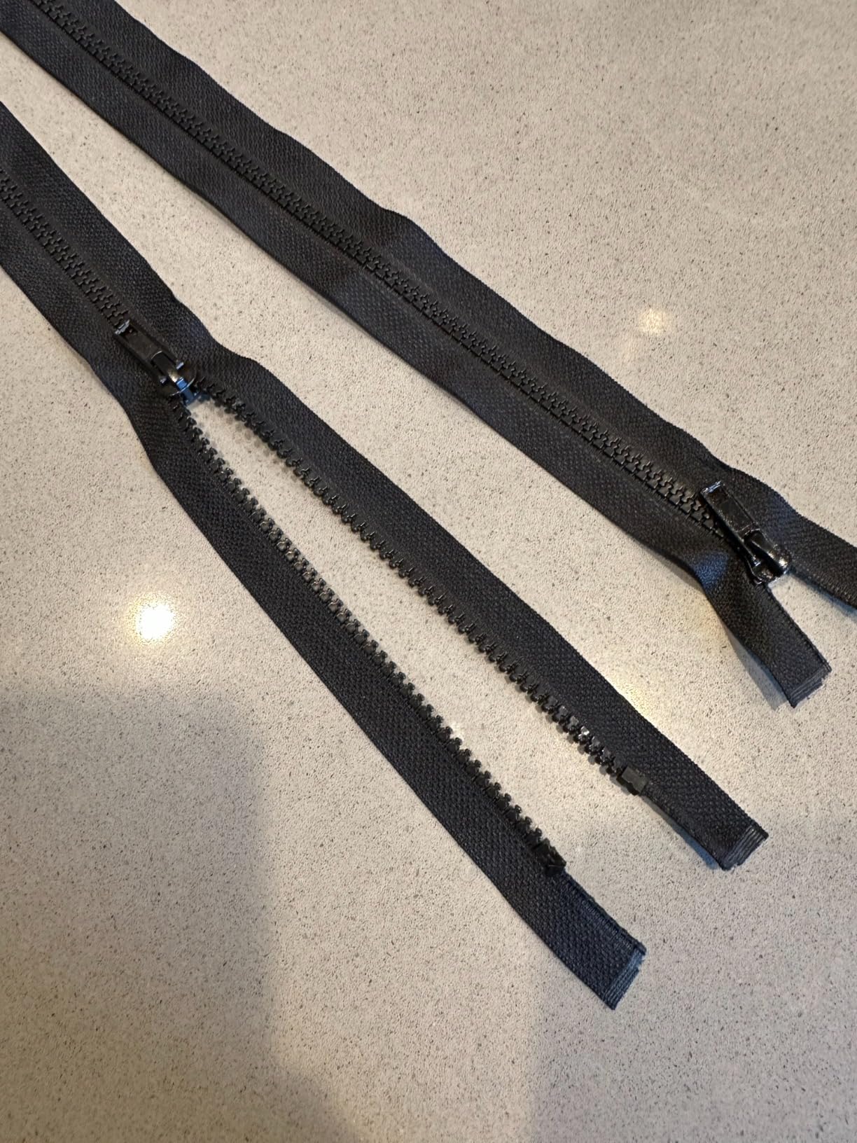 Amazon.com: #5 Separating Sewing Zipper for Jacket: YZSFIRM 2Pcs Black ...