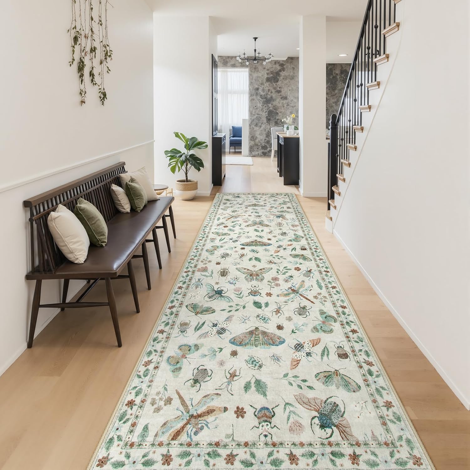 Amazon.com: Lahome Insect Washable Runner Rug, 2'6''x8' Soft Hallway ...