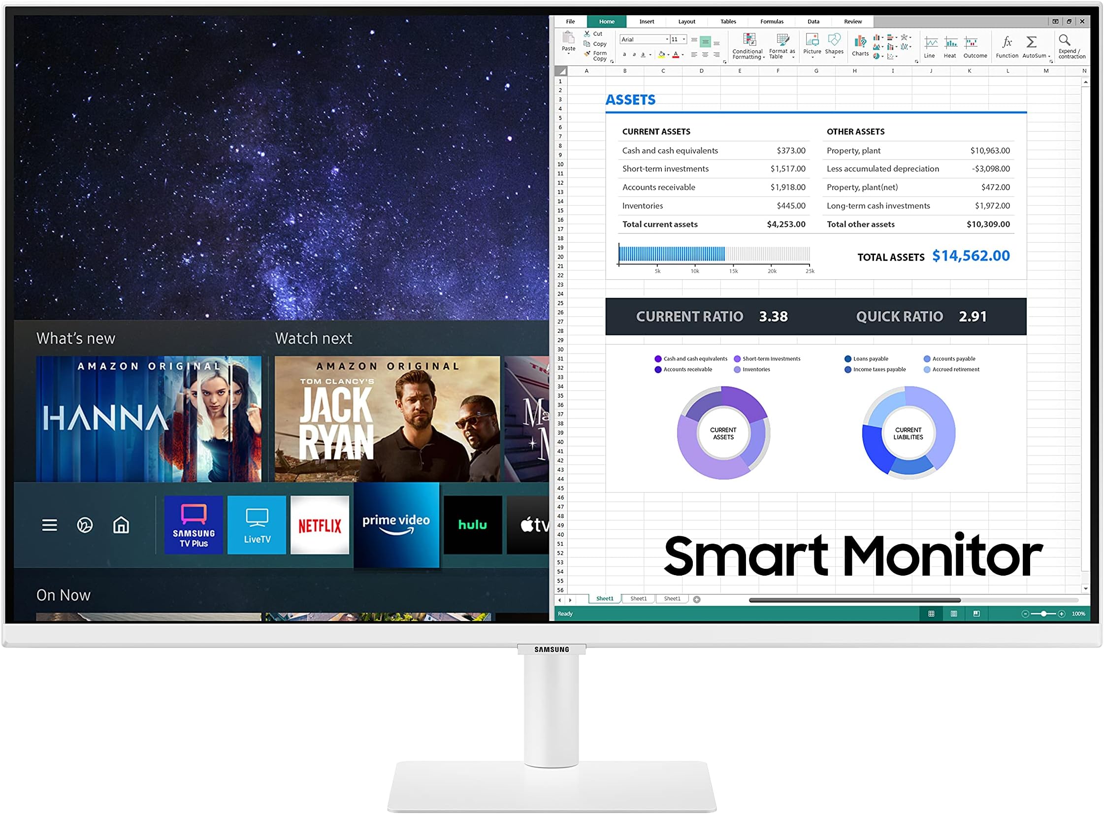 Amazon.com: SAMSUNG 27-Inch Class Monitor M5 Series - FHD Smart Monitor ...