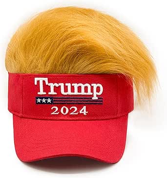 Donald Trump 2024 Hat with Hair,Trump 45-47 Make America Great Again ...