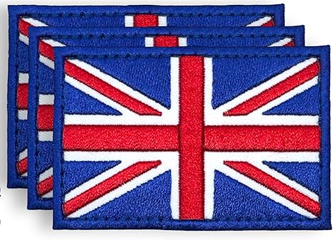 Amazon.com: DM 3Pack United Kingdom Flag Embroidery Patches Tactical ...