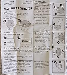 Amazon.com : 2gig GB1 Glass Break Detector ETL Listed : Home Security ...