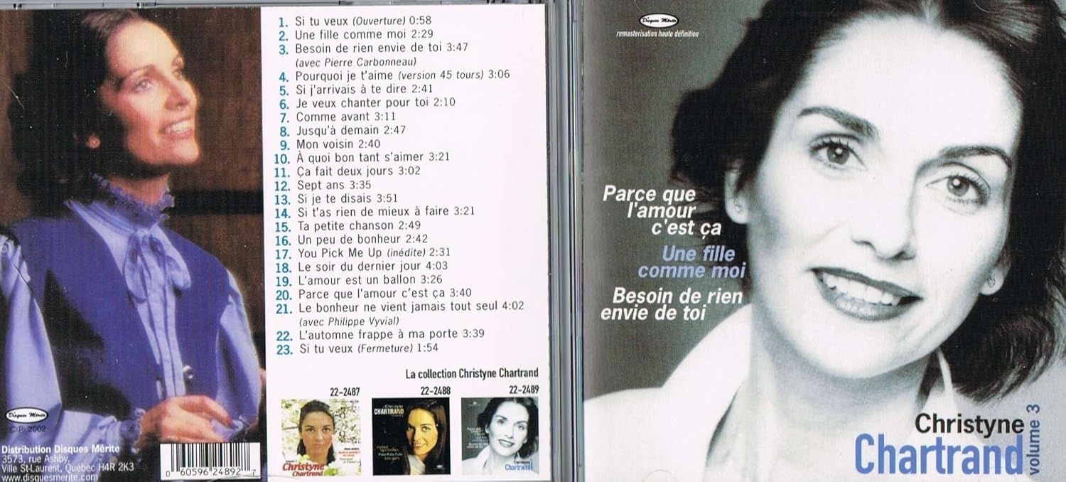 Christyne Chartrand, Disques Merite Volume 3: Amazon.ca: Musique