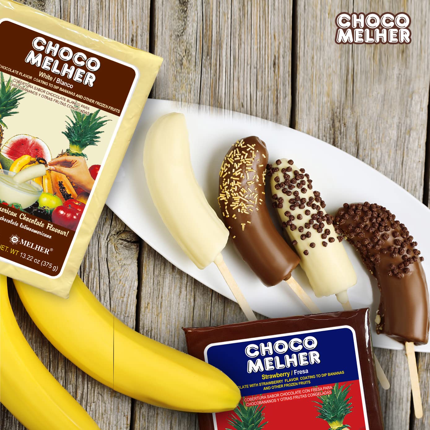 CHOCOMELHER Mezcla (4 variedades) para hacer chocolates deliciosos ...