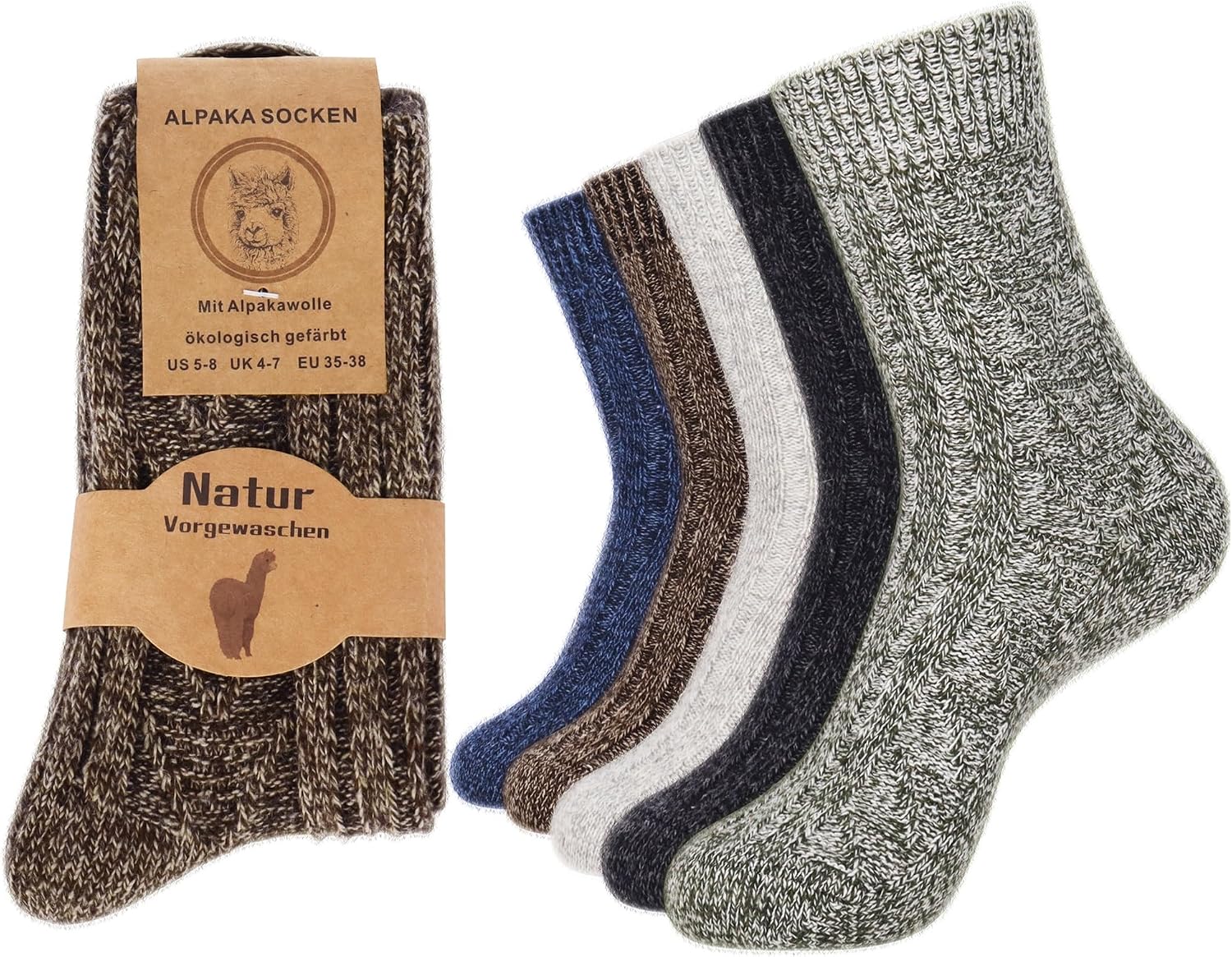 Amazon.com: Jeasona Alpaca Socks Women Wool Socks Warm Winter Thick ...