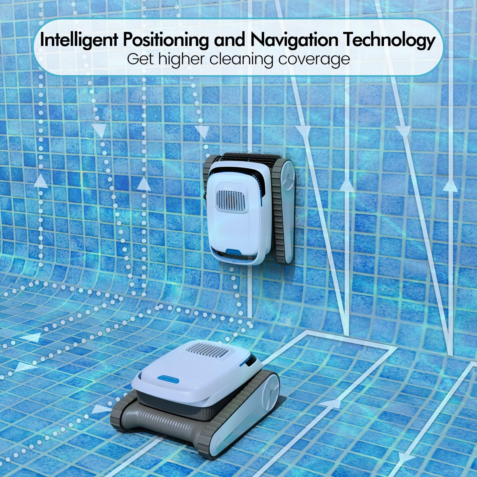 Snapklik.com : Pool Vacuum For Inground Pools, 45,000Pa Power, Smart ...