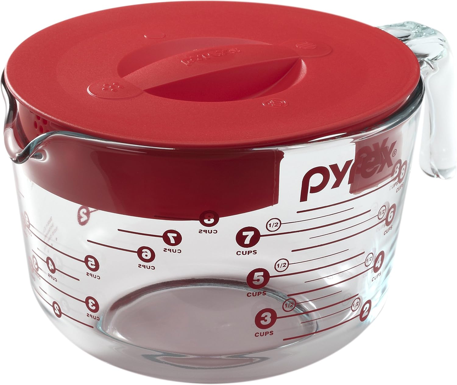Amazon.com: Pyrex Prepware 8-Cup Glass Measuring Cup with Lid: Home ...