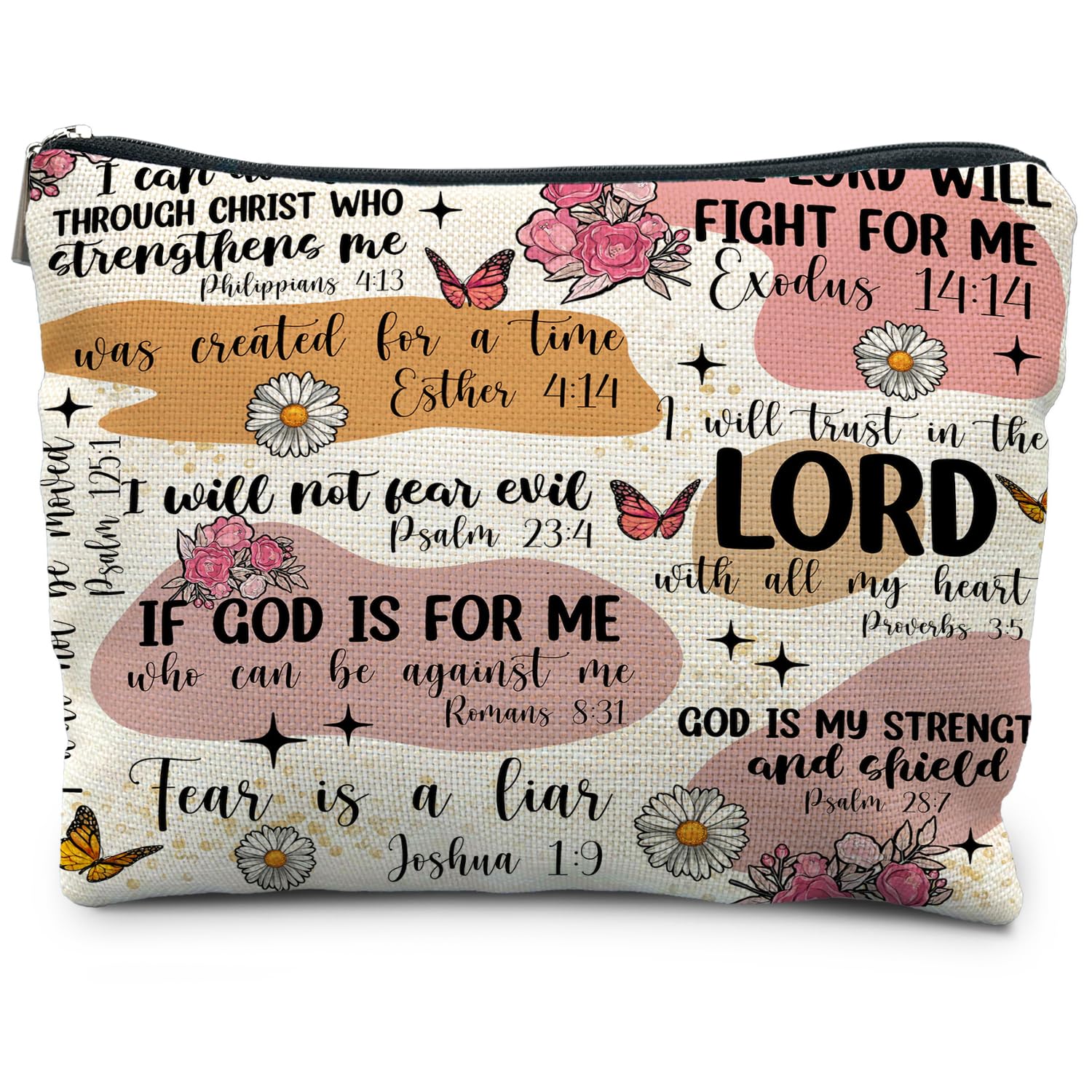 Amazon.com: RYYCDOI Bible Verse Scripture Christian Makeup Bag ...