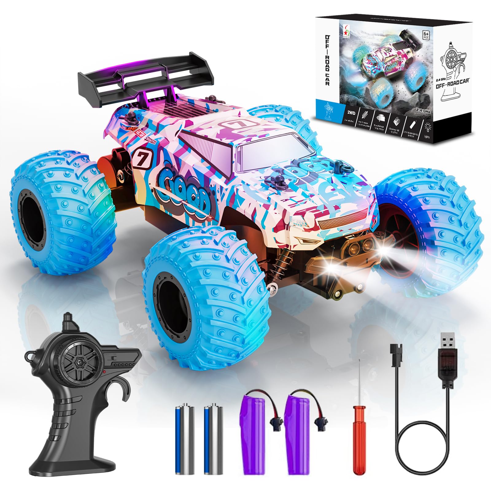 Amazon.com: RC Cars, Remote Control Car Monster Truck for Boys Age 4-7 ...