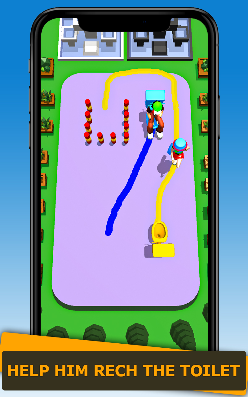 Toilet Pee Rush! Draw Run Race Puzzle Master - Draw Toilet Going Path ...