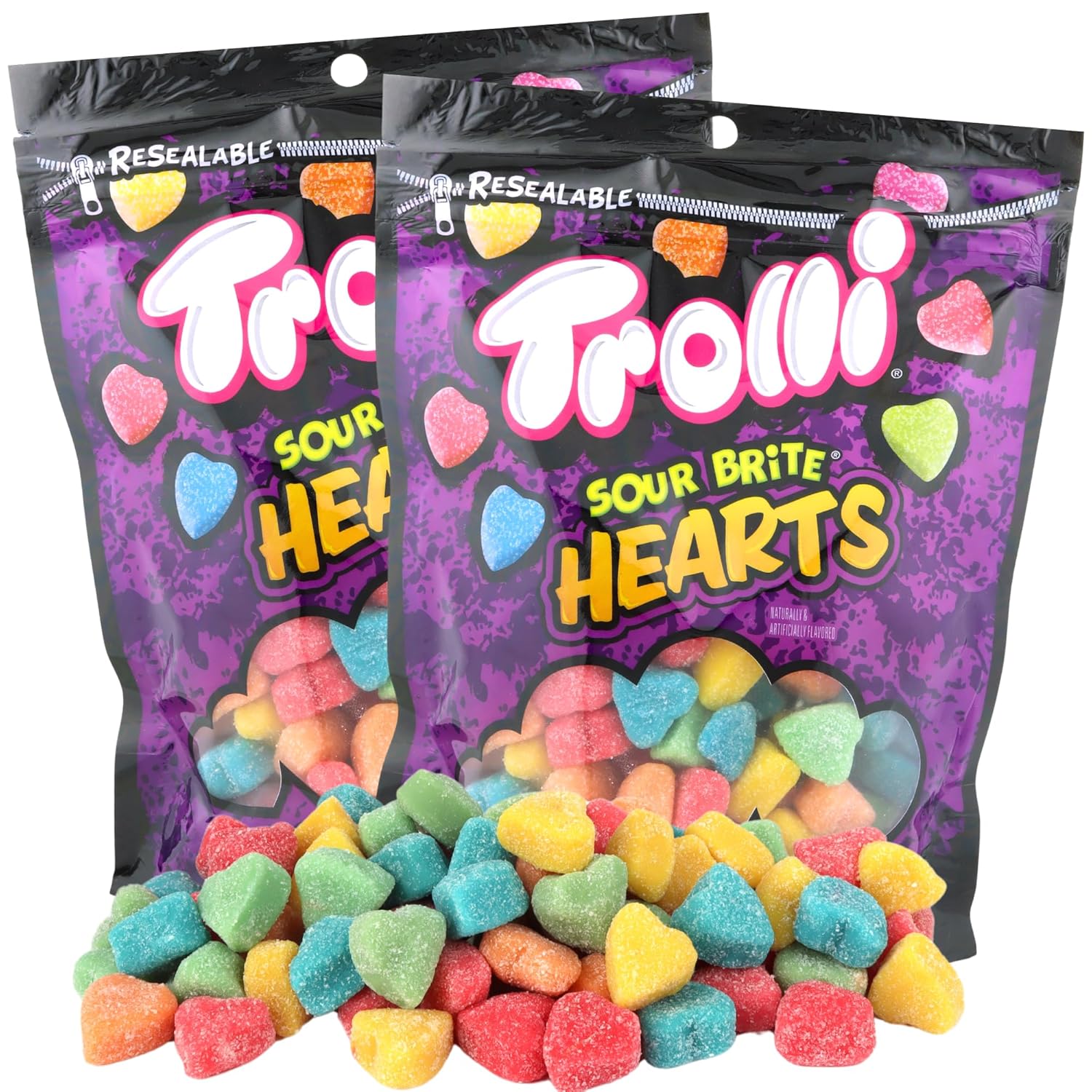 Amazon.com : Sweetzo Bulk Sour Gummy Hearts 2025 Valentine's Candy ...