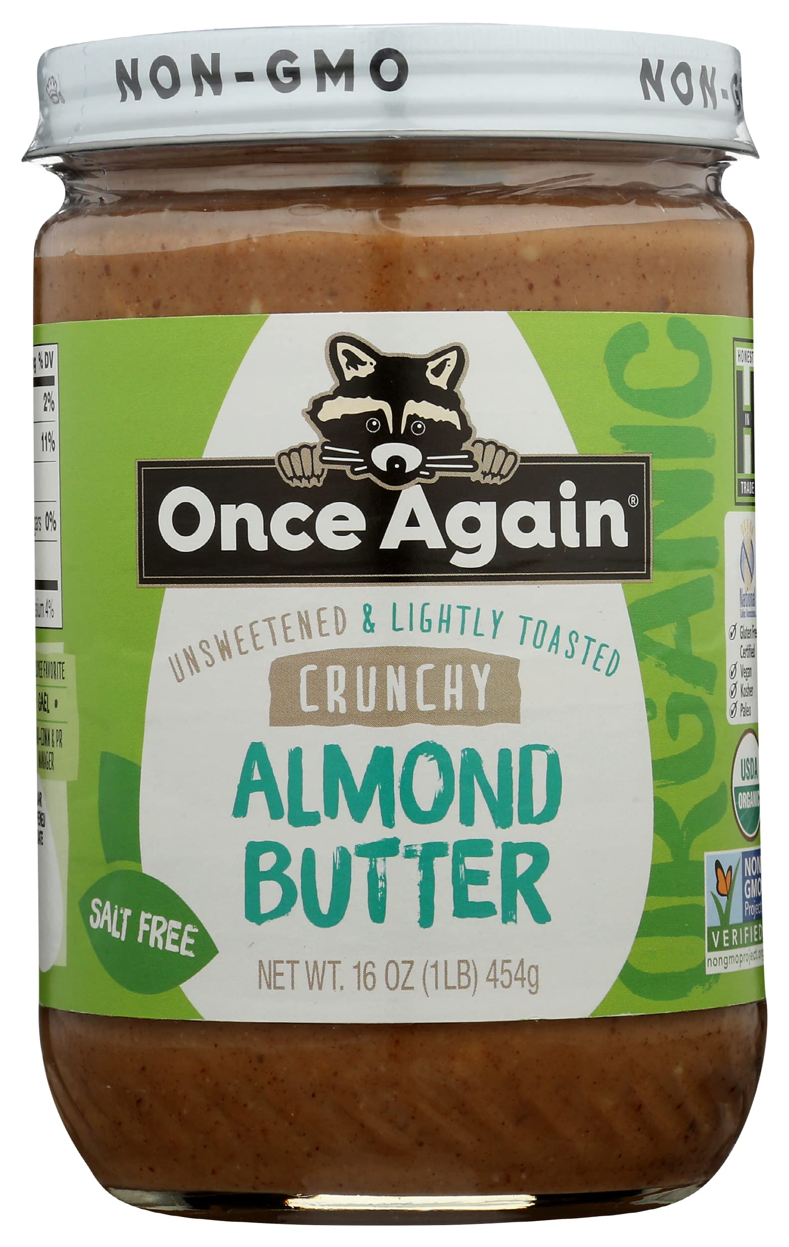 Amazon.com : Once Again Crunchy Almond Butter, Unsweetened & Roasted ...