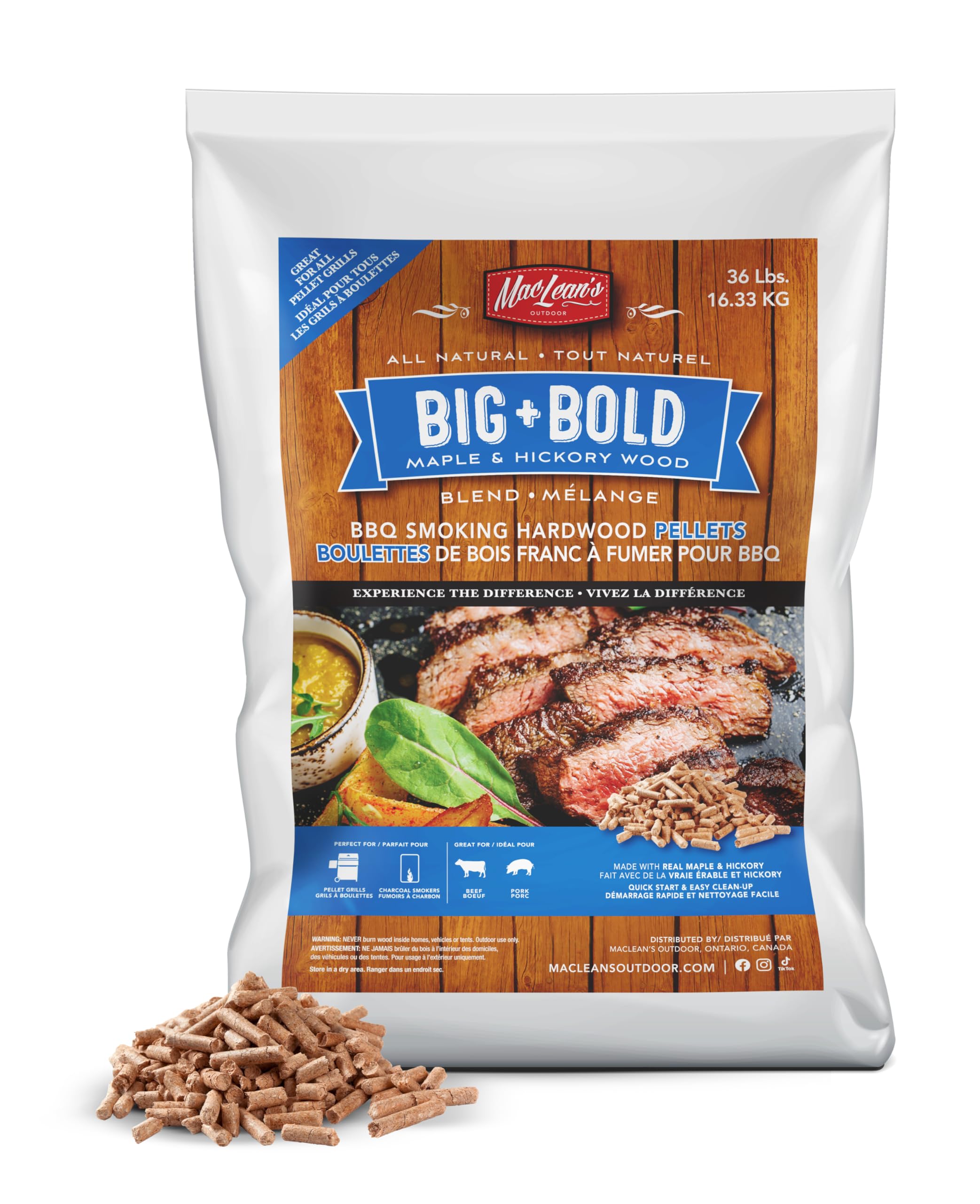 Amazon.com : MacLean's Southern Shot Blend Smoking Pellets, 36 Pound ...