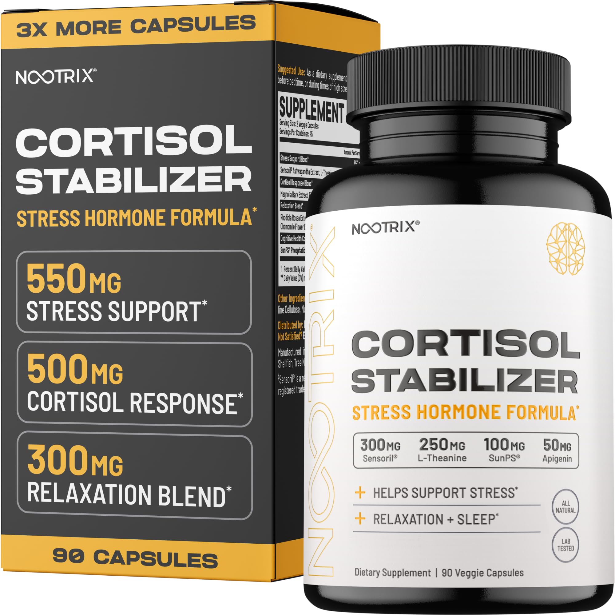 Amazon.com: Nootrix Cortisol Manager and Stabilizer Supplement ...