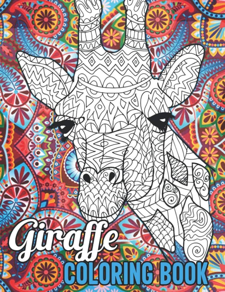 adult coloring pages giraffe