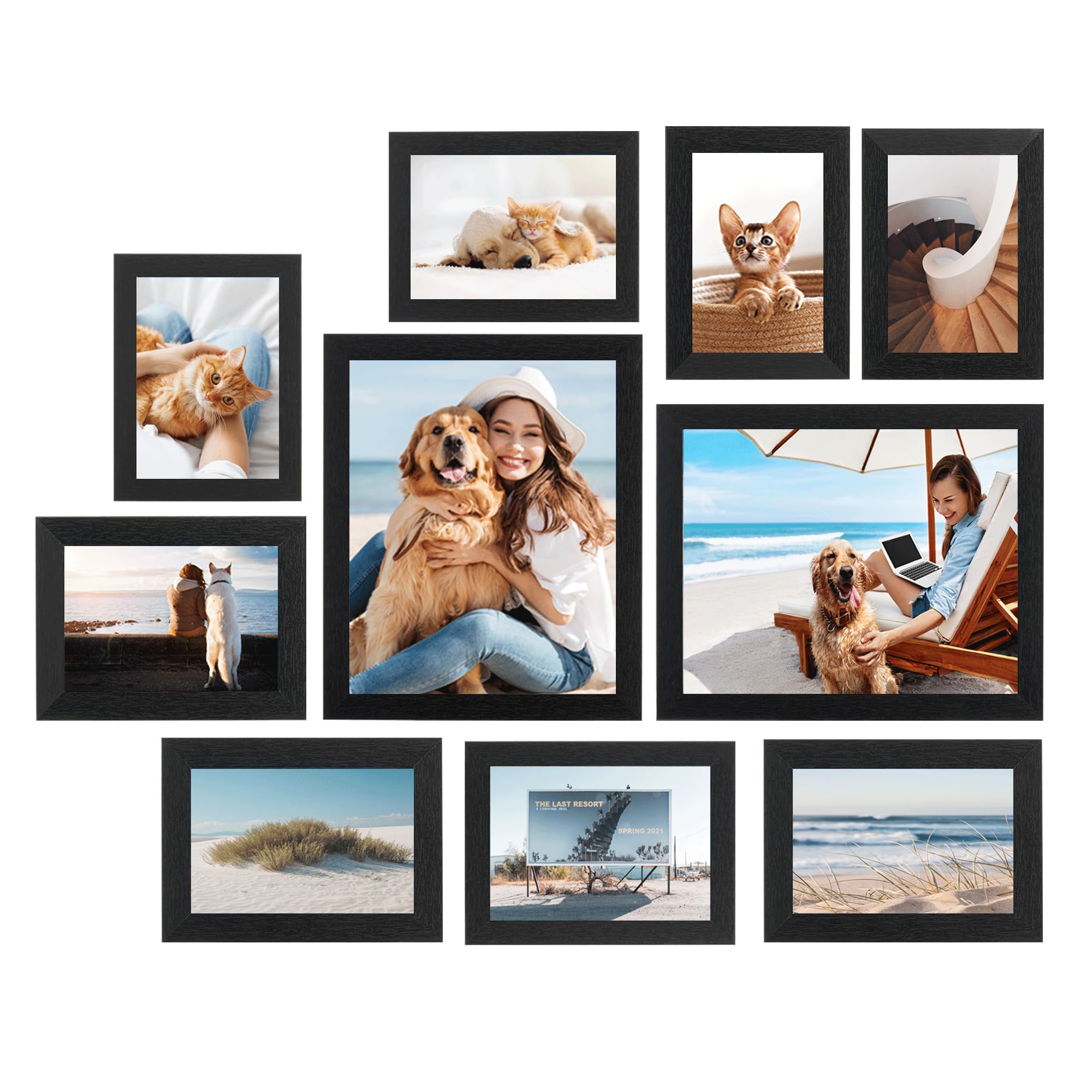 SANGMUCEN 10 Pack Collage Photo Frames Gallery Wall Set SANGMUCEN 10 ...