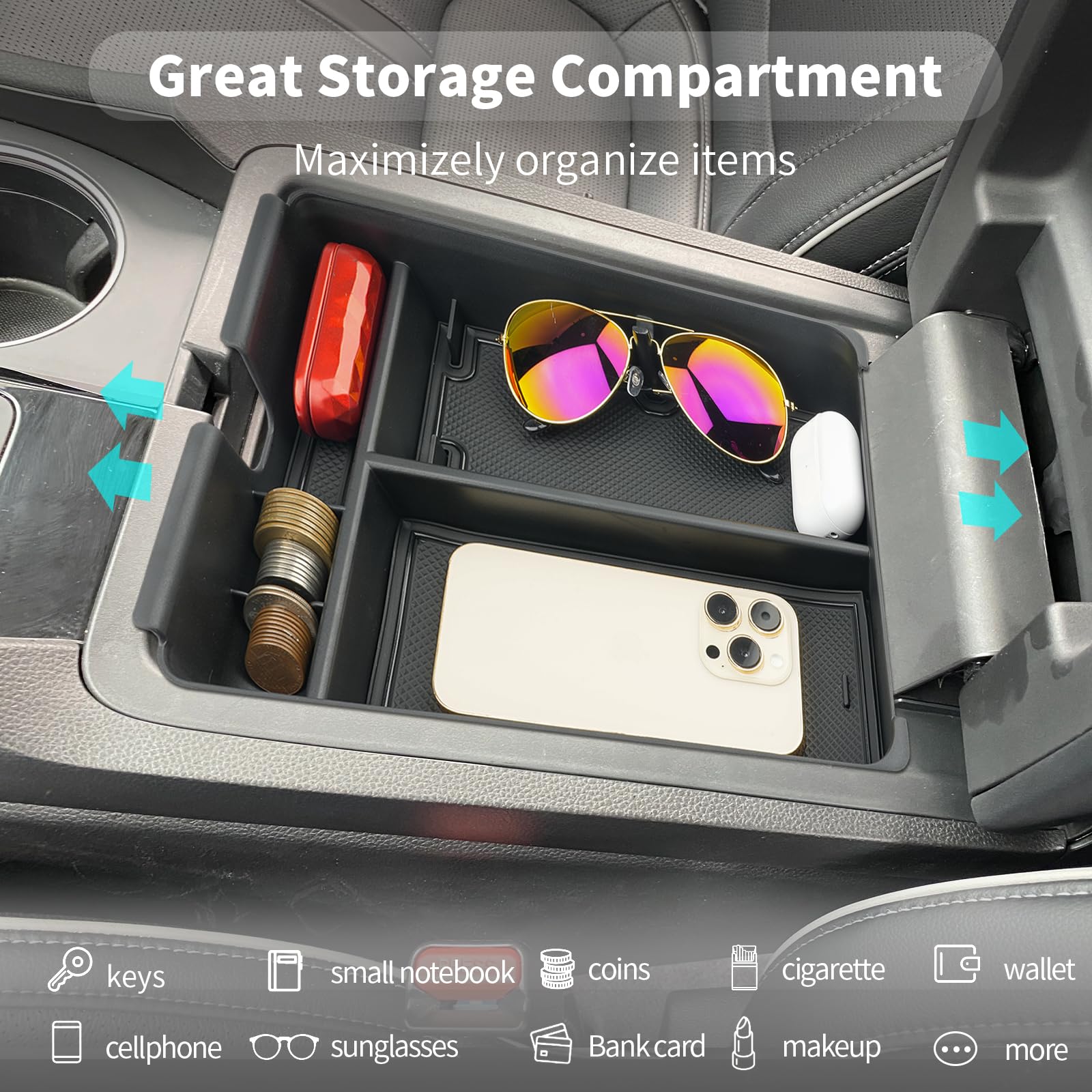 Snapklik.com : CDEFG 2023 2024 2025 Pilot Center Console Organizer Tray ...