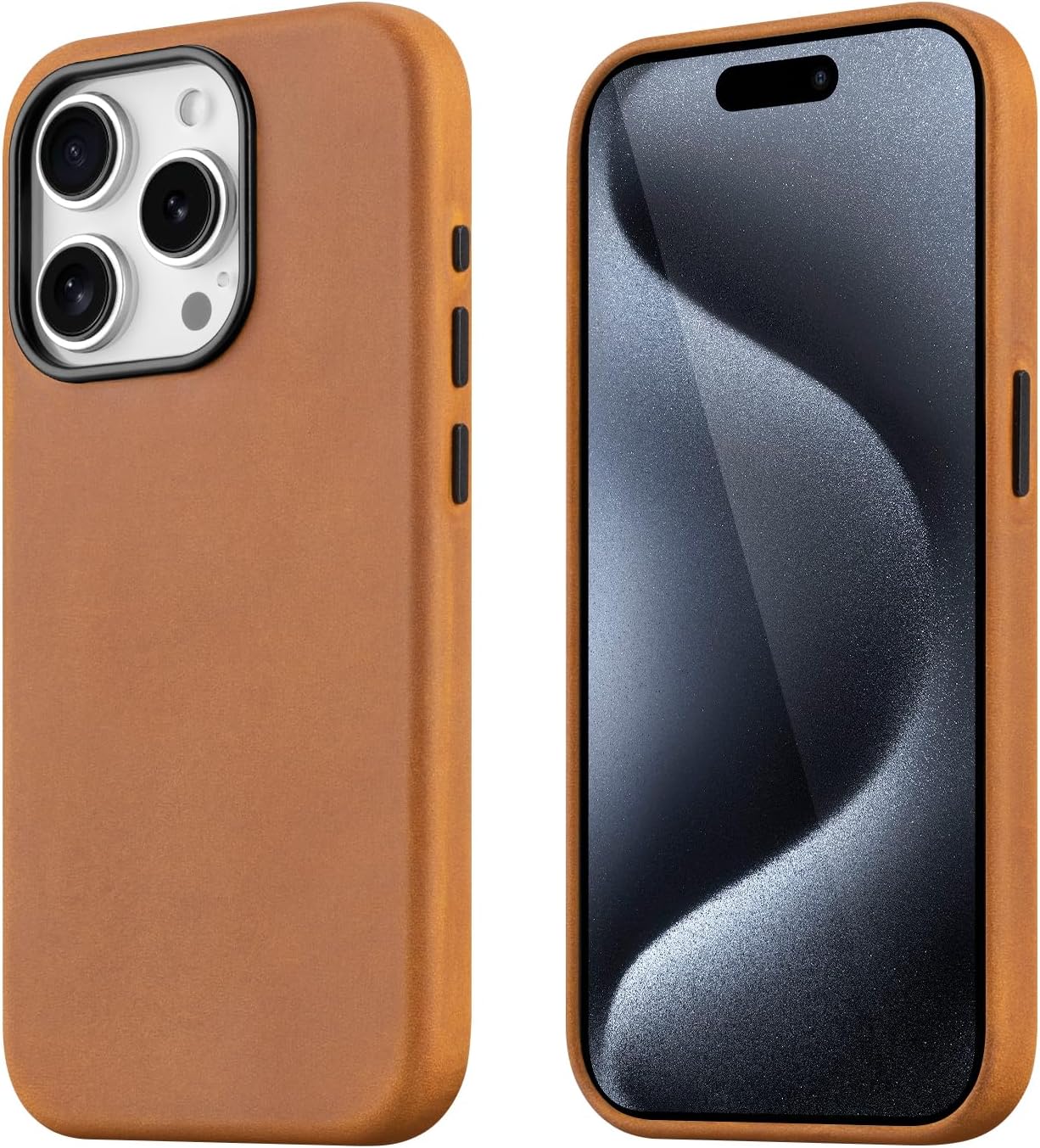 Amazon.com: Zoof Genuine Leather Case for iPhone 15 Pro (6.1 inch) Top ...