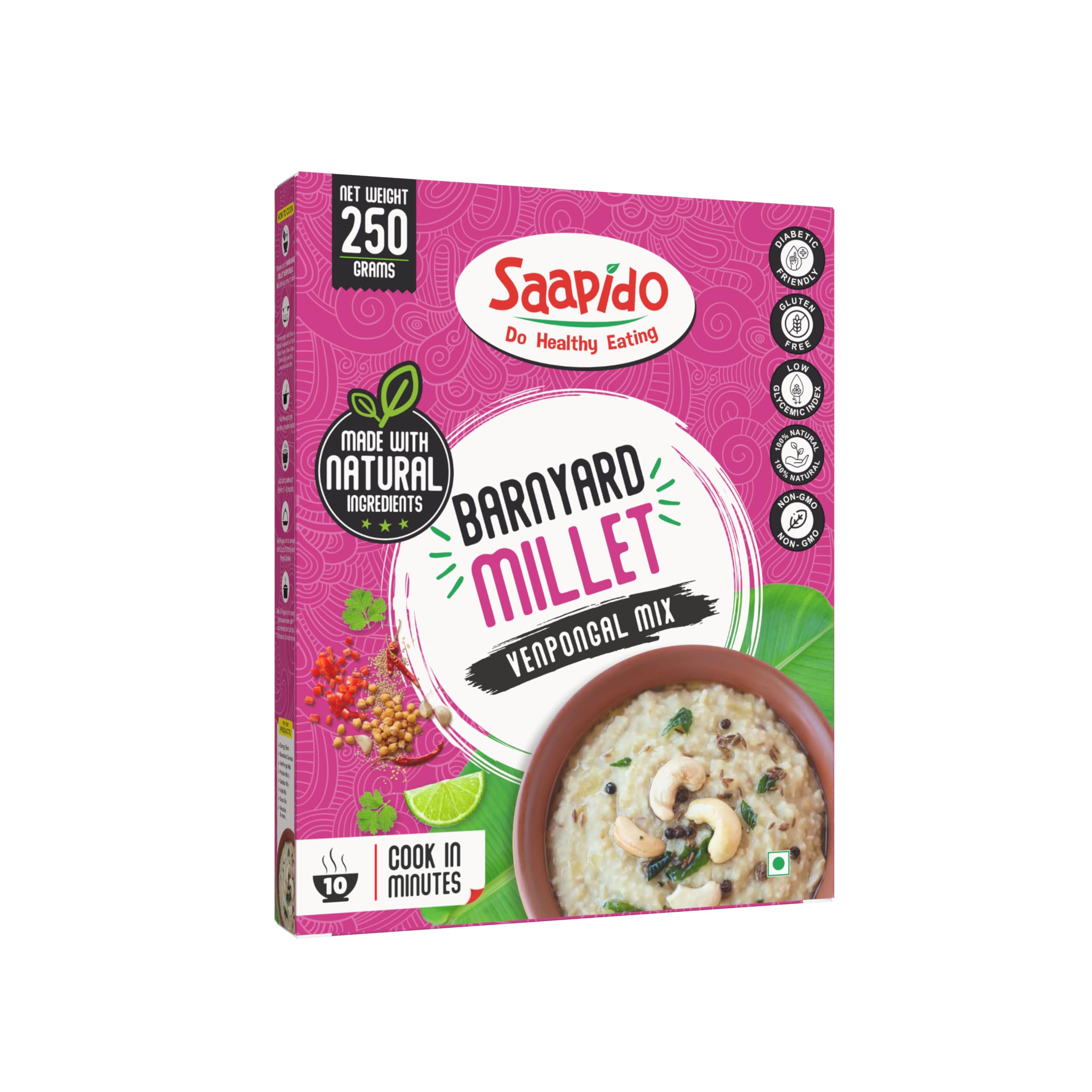 SAAPIDO Barnyard Millet Pongal Mix | Ready to Cook Instant South Indian ...