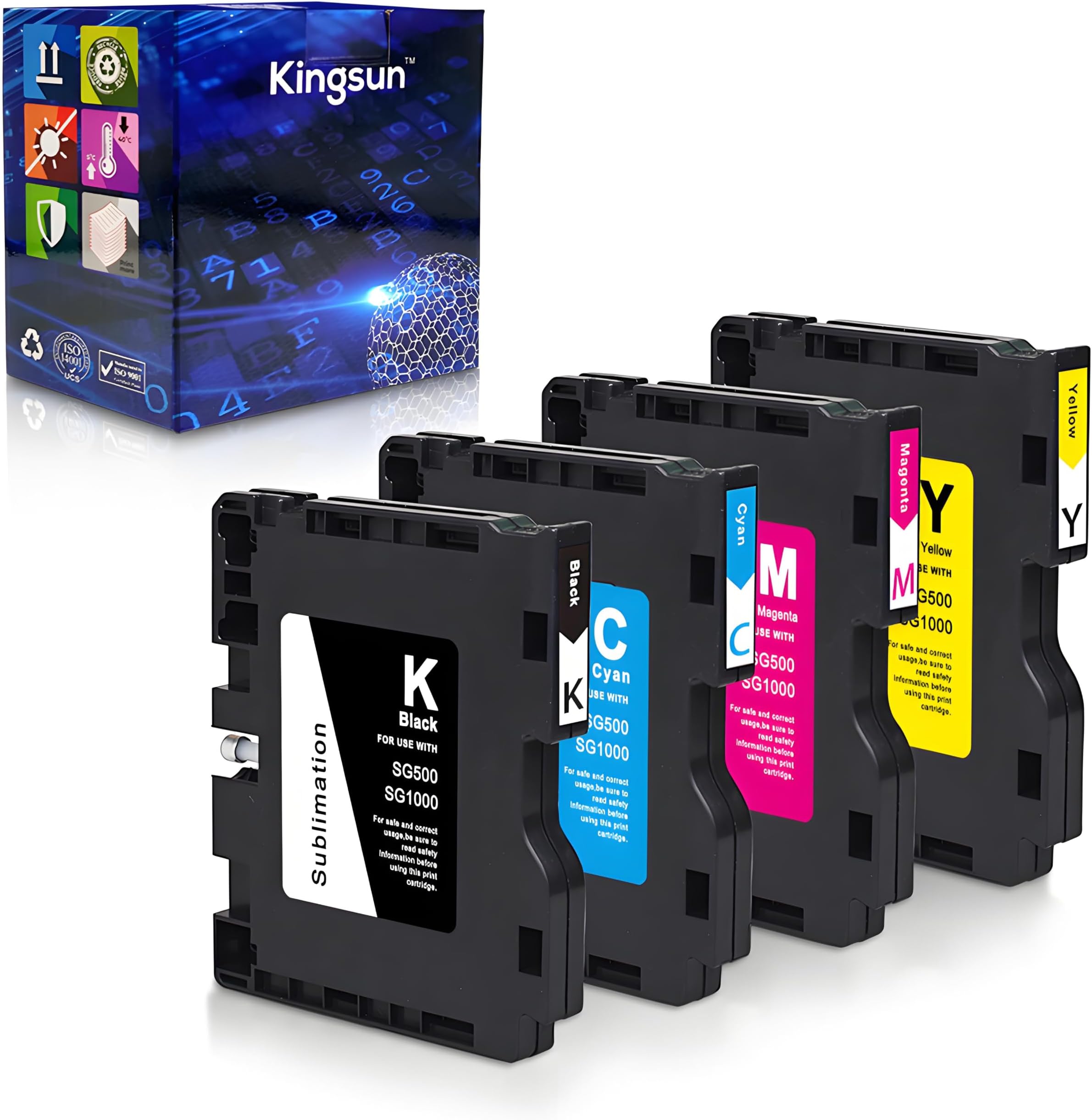Amazon.com: KSUMEI SG500 SG1000 Upgraded Chip Sublimation Ink Cartridge ...