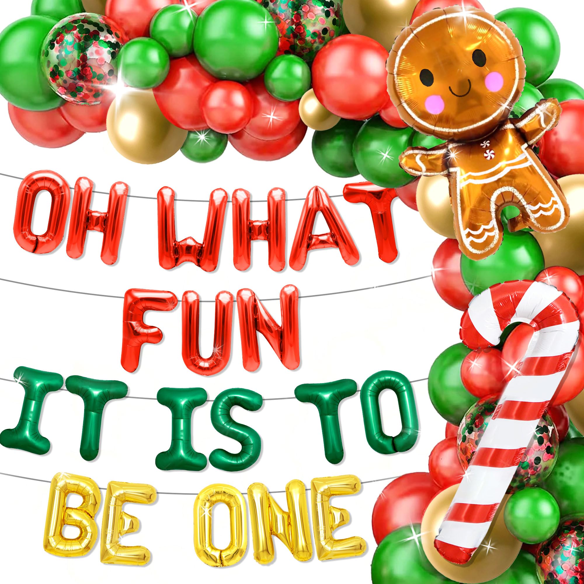 Amazon.com: Oh What Fun It Is To Be One Birthday Decor Oh What Fun It ...
