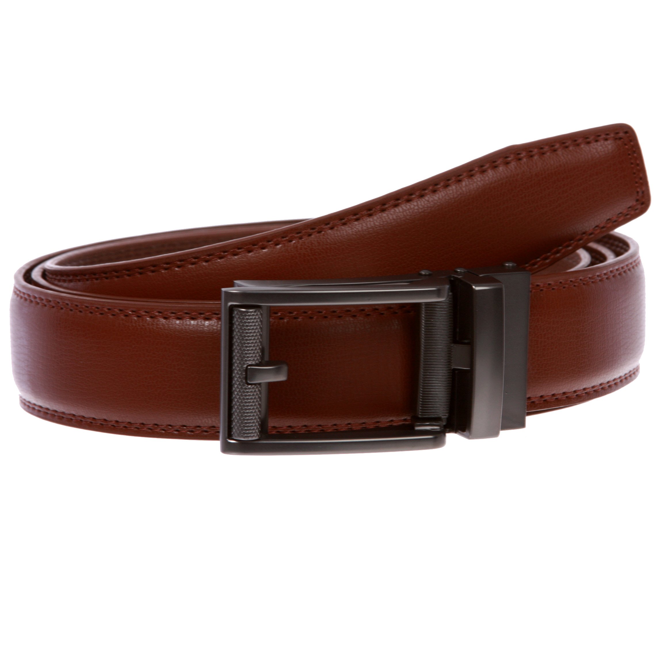 Men's Adjustable Automatic Ratchet Slide Perfect Fit Belt, Brown | one ...