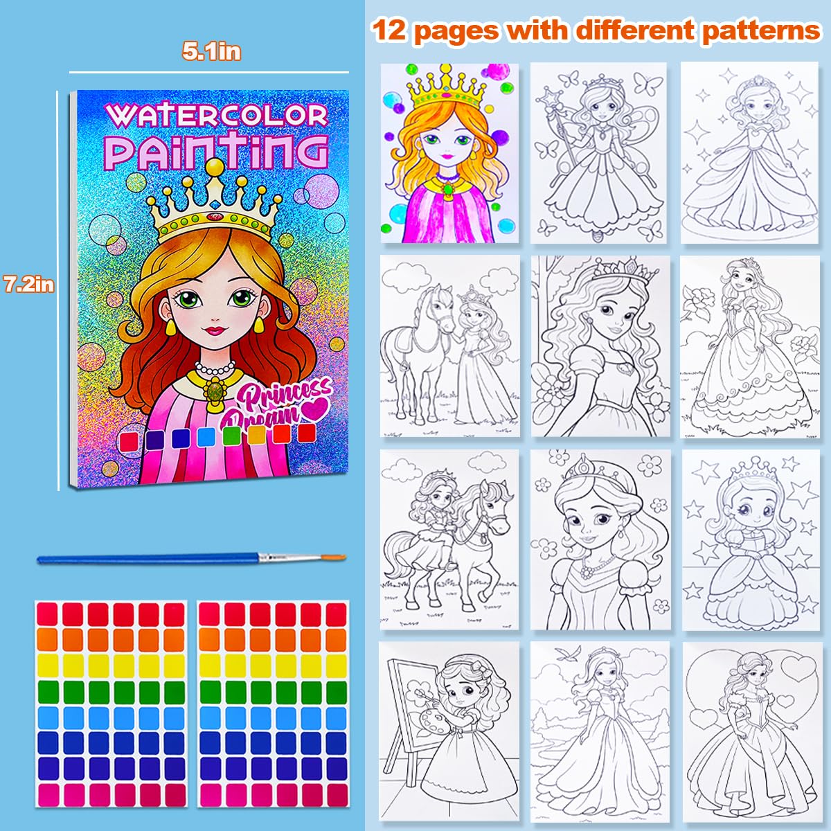 Snapklik.com : JUNQIU Water Color Paint Sets For Kids, Watercolor ...