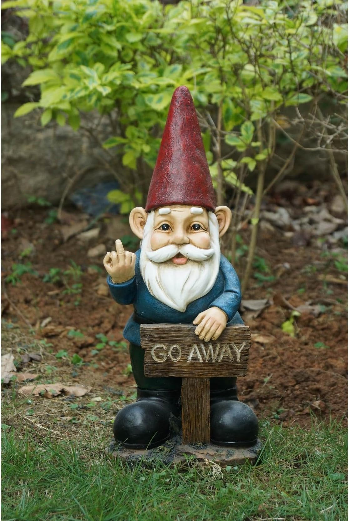 Amazon.com: Go Away Gnome Garden Statue Resin Figurine : Patio, Lawn ...