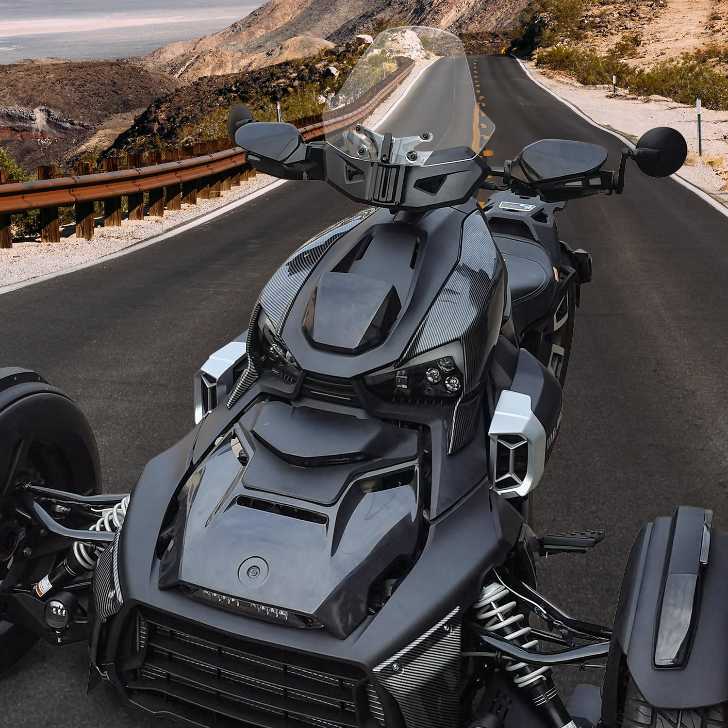 Can-am Ryker Fairing Panels Carbon Fiber Pattern Fairing Panels For Can ...